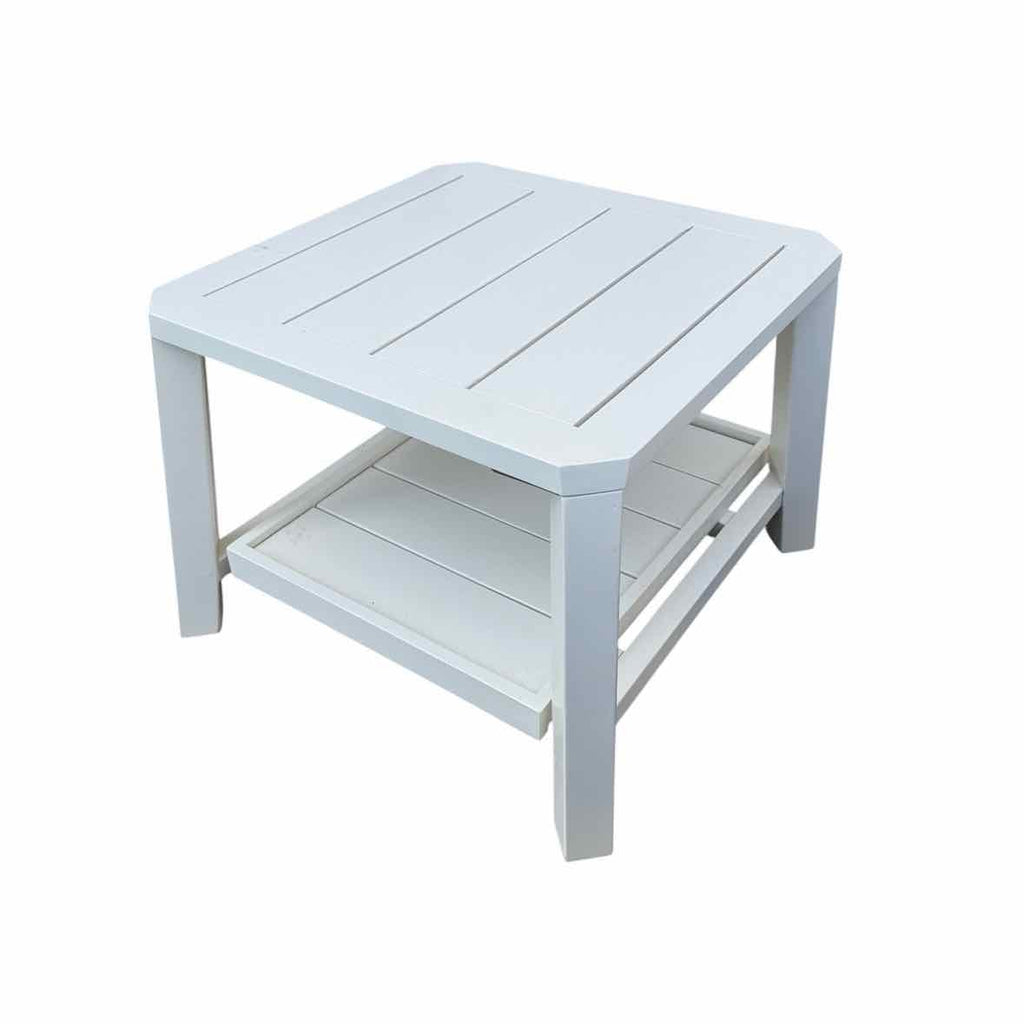 Petit Club Square Coffee Table in White – colletteconsignment.com